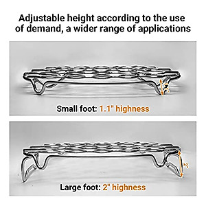Jalapeno Rack - 12"X8.5" Popper Rack With Jalapeno Corer Tool, Jalapeno Grill Rack Contain 2 Sizes Of Holes For Different Sizes Of Peppers; Folds To Use As Steam Rack For Oval Roasting Pan And Grills