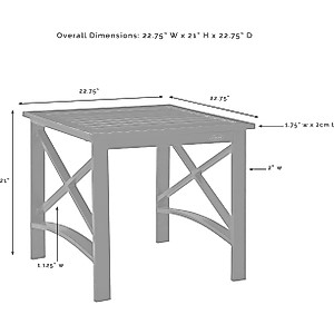 Crosley Furniture Kaplan Weather Resistant Metal Outdoor Side Table for Patio, Deck, Porch, Oiled Bronze