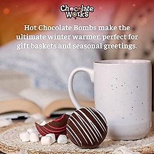 Hot Chocolate Bombs by Chocolate Works | Premium Hot Cocoa Bombs with Marshmallows | Made with Real Milk Chocolate, Dark Chocolate and White Chocolate | Pack of 3 Cocoa Bombs