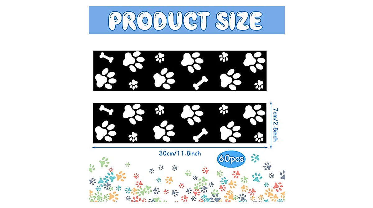 59.1 ft Paw Print Bulletin Board Borders for Classrooms