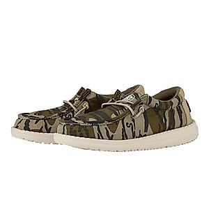 Hey Dude Boy's Wally Mossy Oak Original Botttomland T Camo Size 5 | Youth's Shoes | Youth Slip-on Loafers | Comfortable & Light-Weight