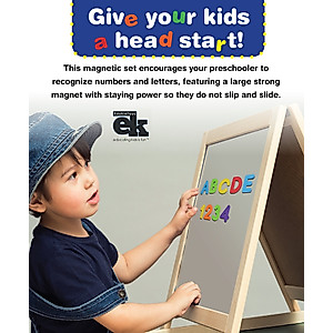 Magnetic Foam Letters and Numbers Premium Quality ABC, 123 Foam Alphabet Magnets | Educational Toy for Preschool Learning, Spelling, Counting in Canister