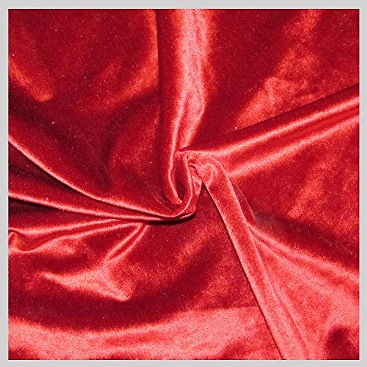 2 Yards Velvet Fabric 58 Inches Wide Sold by The Yard for Upholstery & Drapery (Red, 2 Yards)