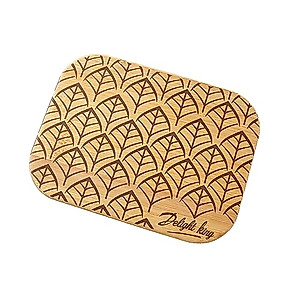 Delight King Glass Containers with Bamboo Lids, Set of 4 Glass Food Storage Containers with Wooden Lids, Non Toxic, Non Plastic, Fridge and Microwave Safe, Eco Friendly, Leaf Printed Wood Lid Design