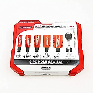 Freud Diablo 9 Piece High Performance Hole Saw