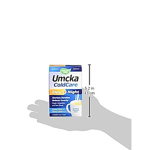 Nature's Way Umcka ColdCare Day + Night, Soothing Hot Drink Mixes, Lemon & Honey Flavors, 12 Packets