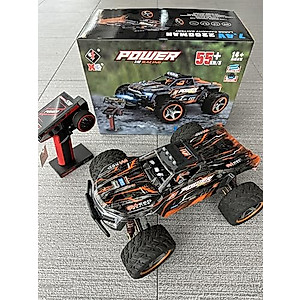 WLtoys 104018 1:10 2.4G Racing Remote Control Car 55KM/H 4WD Large Alloy Electric Remote Control Crawler Children's Toy (104018 1 * 2200mAh)