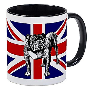British Bulldog Flag RINGER Mug - Ceramic 11oz Coffee/Tea Cup Gift Stocking Stuffer