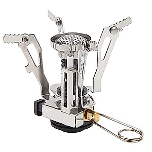 Mini Pocket Stove, Efficient and Stable Portable Picnic Camping Burner for Picnic (Brass Connector)