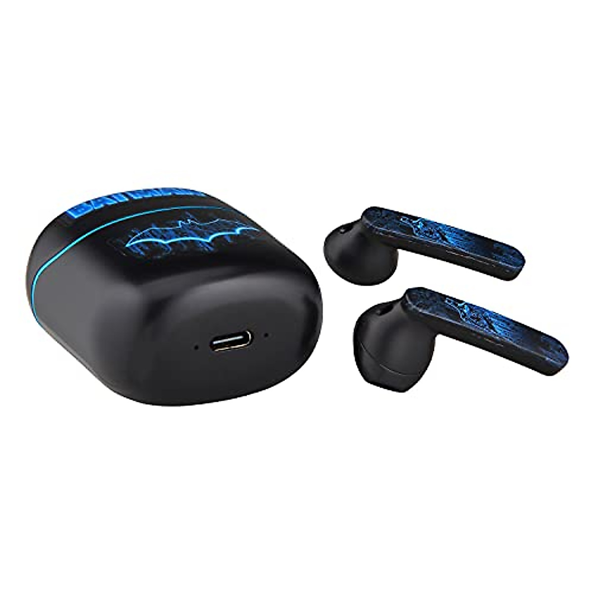 eKids Batman Bluetooth Earbuds with Microphone, Kids Wireless Earbuds with Charging Case for Ear Buds, for Fans of Batman Gifts and Merchandise