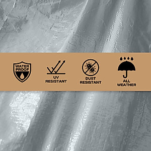 6x8 Heavy Duty Tarp, 10 Mil Thick, Waterproof, High Durability, Tear & Fade Resistant, UV Treated, Grommets Every 18 Inches (6' x '8' Feet)