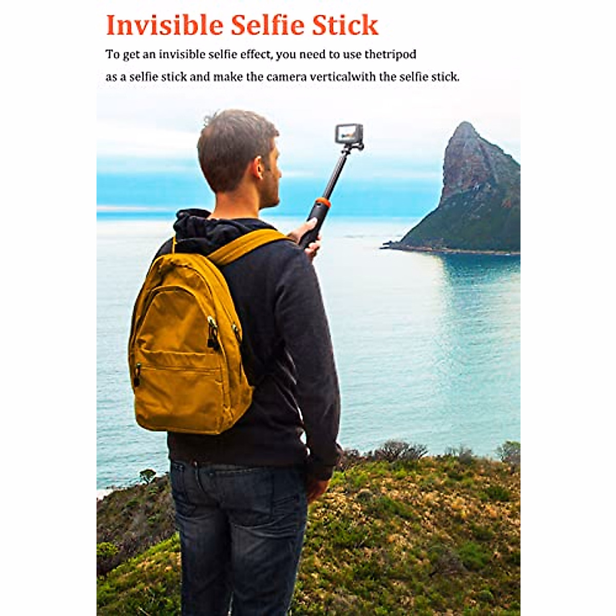 UURig Extendable Gopro Tripod for Insta360 Selfie Stick Gopro Hero 10/9/8/7/6/5 Black/Gopro Max DJI Osmo Action Insta 360 AKASO Action and More Action Camera (T3)