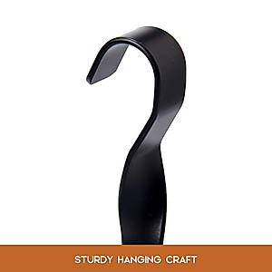 EZOWare Kitchen Wall Mount Utensil Holder Organizer Set, 23.6" Hanging Rail Rod, 2 Tier Foldable Spice Rack and 5 S Hooks for Hanging Spices, Condiments Pots, Pans, Lids, Utensils - Black