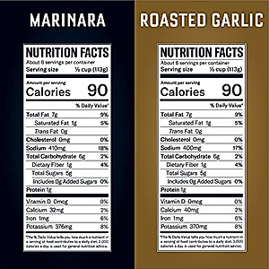 Carbone Pasta Sauce VARIETY PACK of Tomato Basil, Marinara, Arrabbiata, Roasted Garlic, Tomato Sauce Made with Fresh, Natural Ingredients, Non GMO, Vegan, Gluten Free, Low Carb, 24 Fl Oz (Pack of 4)