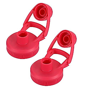 IRON °FLASK Spout Lid for Wide Mouth, Insulated Sports Water Bottles, Chug Lid, BPA Free 2 Lids (Fuchsia)