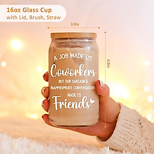 Fairy's Gift Glass Coffee Cup, Coworker Gifts, Birthday Gifts for Women Friendship, Funny Coworker Gifts for Women Men Friend, Office Friendship Gifts, Mothers Day, Going Away Gift for Coworkers Boss