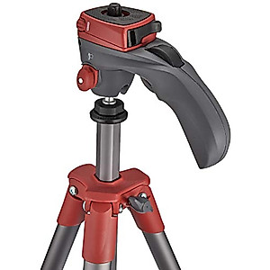 Manfrotto Compact Action Aluminium Tripod with Hybrid Head - Red