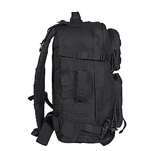 Rockland Military Tactical Laptop Backpack, Black, Large