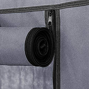 SoSo-BanTian1989 Metal Tube Frame Shoe Rack with Fabric Cover, 36 Pairs Portable Shoes Cabinet Storage Organizer (Dark Gray)