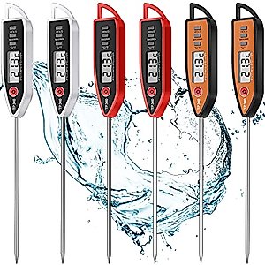 6 Pieces Digital Thermometer Candy Thermometer Digital Water Thermometer Immediate Read Meat Thermometer for Kitchen Cooking Food
