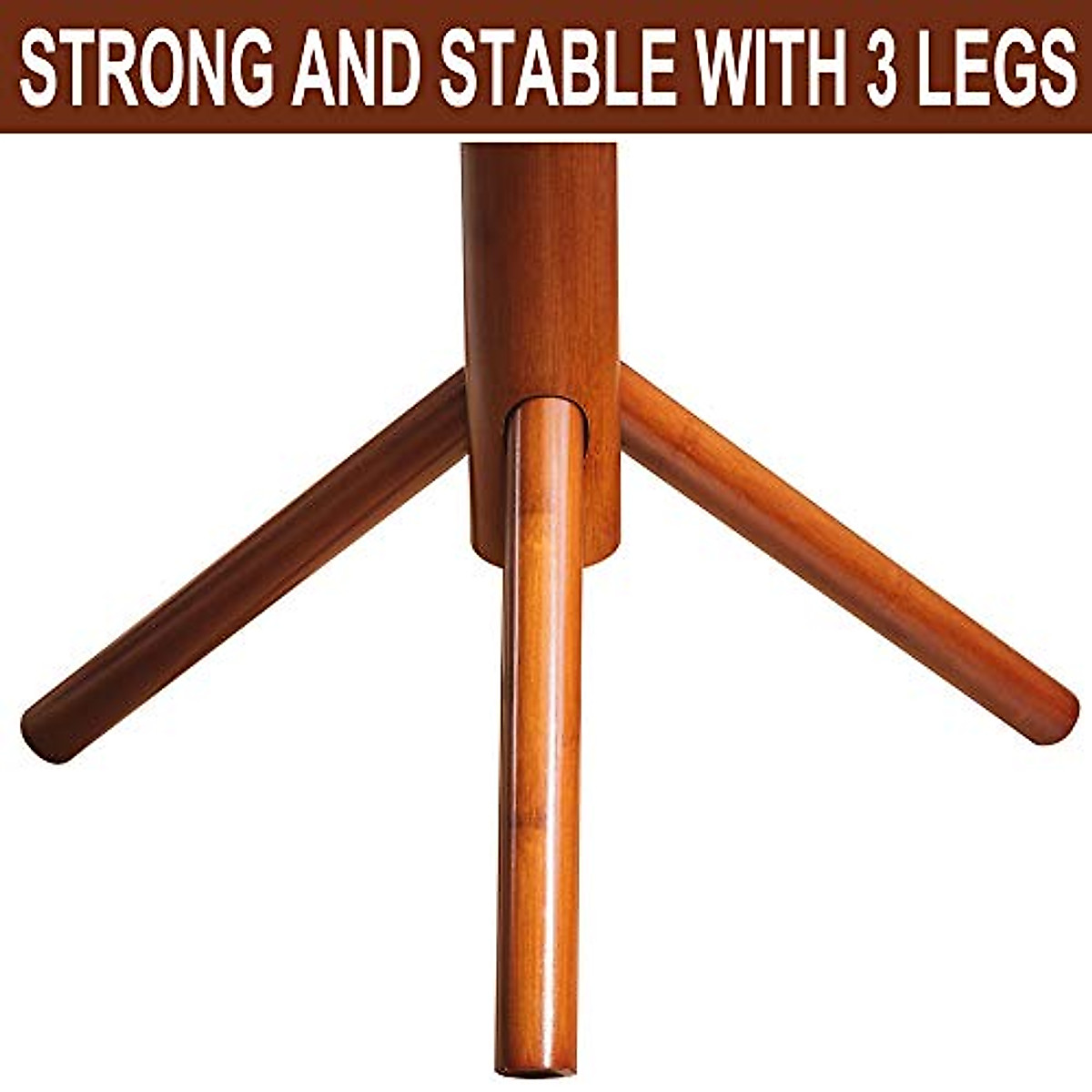 FILWH Premium Bamboo Coat Rack Tree with 8 Hooks, 3 Adjustable Sizes Free Standing Wooden Coat Rack, Super Easy Assembly Hallway, Entryway Coat Hanger Stand for Clothes Suits