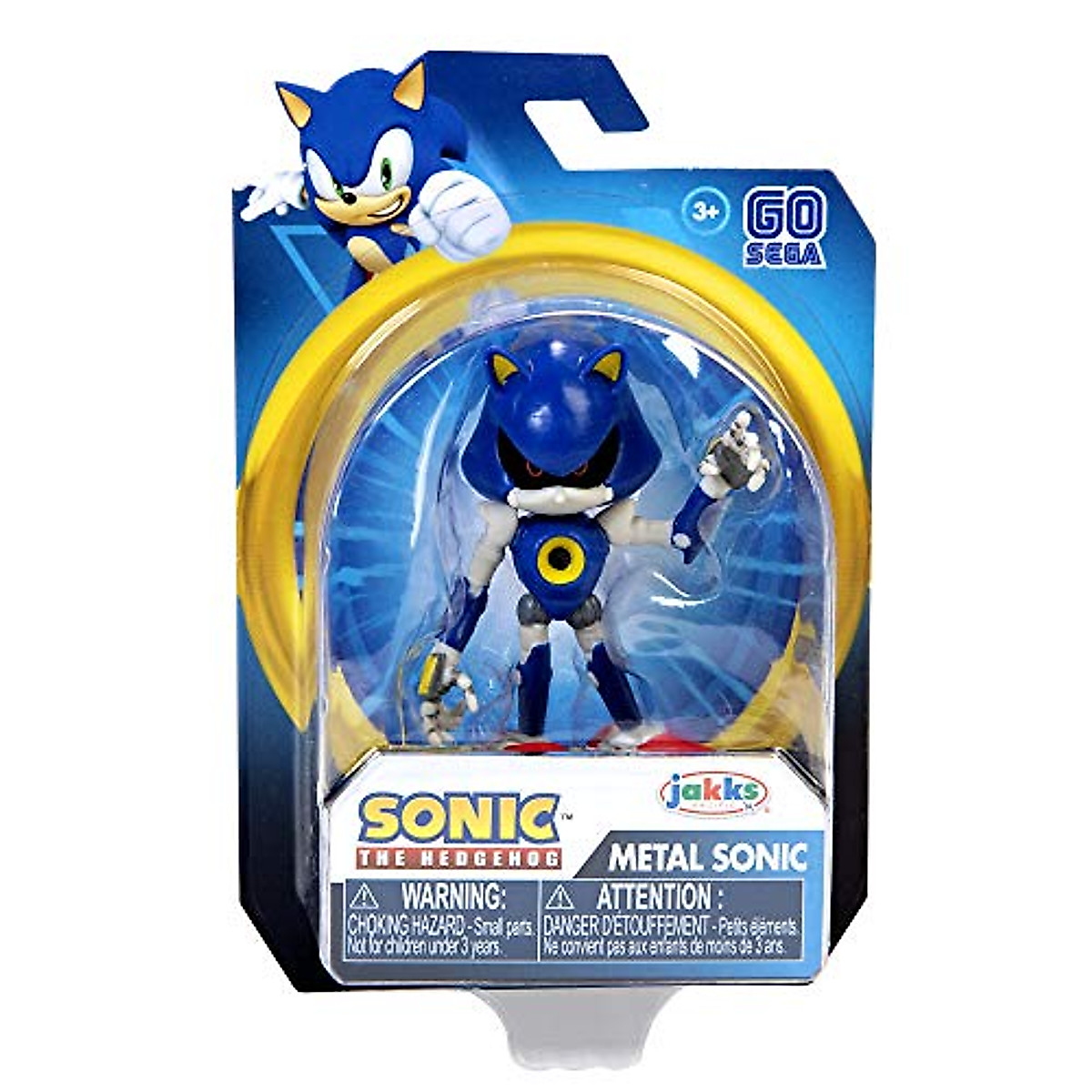 Sonic The Hedgehog Action Figure 2.5 Inch Metal Sonic Collectible Toy , Blue, 3 years