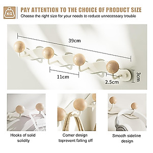 Asruito Coat Hooks for Wall, Key Holder Wall Mount, Coat Rack Wall Mount, Wall Hooks for Coats, Hooks for Hanging Hat Towel Purse Robes Mudroom Bathroom Entryway