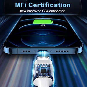 Fun Gift USB C to Lightning Cable MFi Certified 6FT Fast Charging Type c to Ligh tning Cable Fast Charger Power Delivery for iPhone 16 15 14 13 12 11 Pro Max Xr Xs X 8 and More