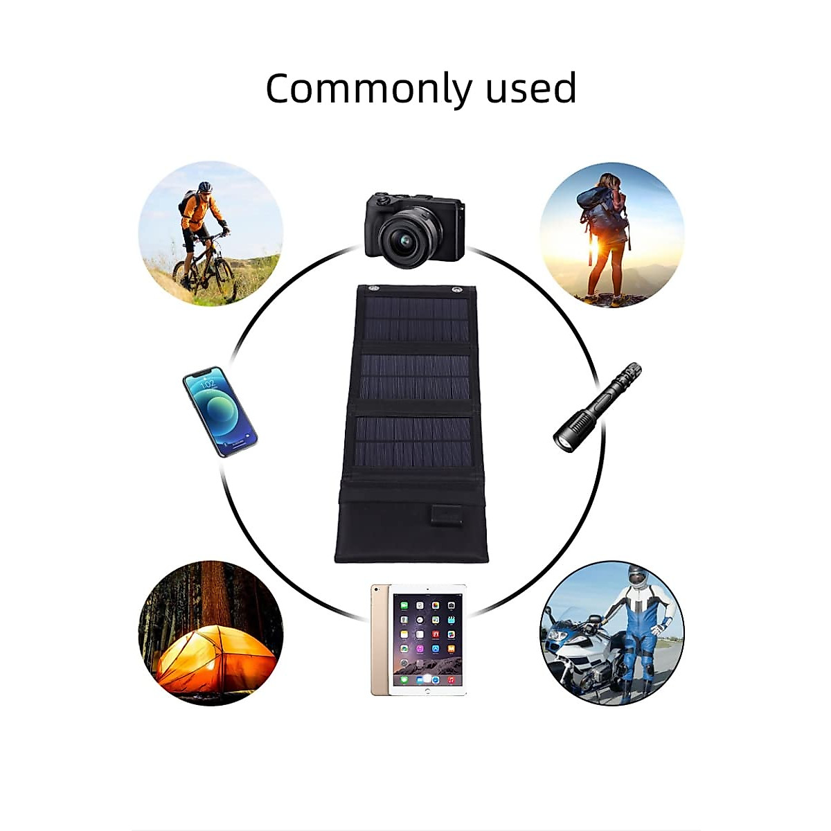 ZTOWES Outdoor Solar Foldable Charging Pack 15W USB 5V Output Waterproof Sunscreen Aging Resistance Foldable and Easy to Carry Where There is Light There is Electricity