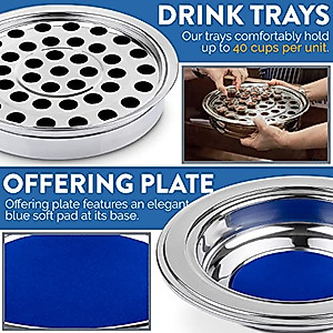 Steadfast Selections - (Cup Tray Lid) Premium Communion Trays for Churches | Communion Set | Communion Plates for Church | Communion Tray Set | Communion Supplies | Church Communion Ware Sets