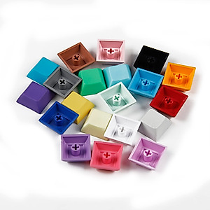 Mechkeeb 24 pcs DSA Profile Blank 1u Keycap 1.3mm PBT for MX Switches Keyboard Replacement Keycaps