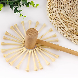 Waenerec Wooden Mallet Hammering & Pounding Toys Set Simulation Wooden Hammer Toddler Fake Hammer Portable Montessori Toy Hammer and Nails for Kids