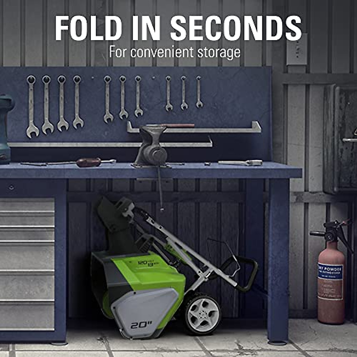 Greenworks 13 Amp 20-Inch Corded Snow Blower, 2600502