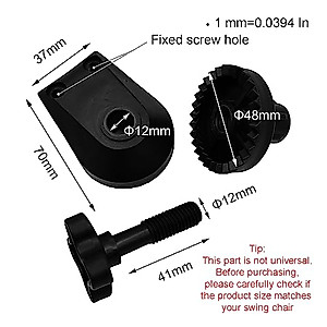 Timyrimy Garden Swing Plastic Fittings (SPF004) to Attach Canopy Frame to Swing Frame, Swing Canopy Bracket Replacement Part (4.9, 1 PCS/CTN)