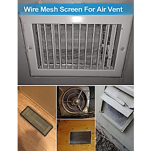 5 Pack Wire Mesh Screen 13.4'' x 9.5'' for Air Vent, 24cm x 34cm, 20 Mesh, 1mm Hole, 304 Stainless Steel Wire Mesh, Easy to Cut
