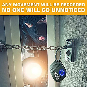 VOZNI Pro Key Organizer with Bluetooth Tag Key Finder Tracker Locator Premium Leather Key Holder Bottle Opener Dual Carabiner Loop Piece for Belt Car Keys Unique Tech Gifts for Men Women Dad New Year