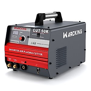 WARCKING 45A Plasma Cutter,With Built-in Air Compressor Touch Pilot Arc Plasma Cutter Machine, 0.3" Clean Cut, 220V Digital Display IGBT DC Inverter Plasma Cutting Equipment