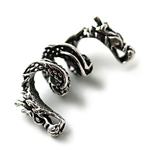 LynnAround 925 Sterling Silver Norse Nordic Viking Dragon Beard Beads Rings, Dreadlock Pirate Hair Beads, Pagan Jewelry