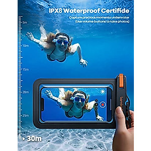 Lamicall Waterproof Phone Pouch Case - [2 Pack][Easy Lock & Heavy Duty] IPX8 Water Proof Cell Phone Dry Bag for iPhone 14 13 12 11 XS XR X Pro Max Plus Mini, S22 S21 Ultra, more 4-7" Cellphones, Black