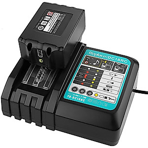 DC18RC Lithium-Ion Battery Charger with LED Screen for Makita 14.4V-18V Lithium-ion Battery BL1830 BL1840 BL1850 BL1815