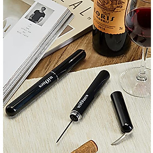 wiOnes 2022 Pocket Wine Opener, Air pump wine bottle opener, features built-in foil cutter and air pressure safeguard technology.