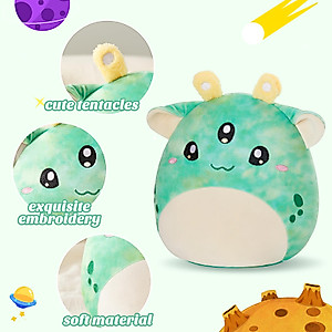 CozyWorld Cute Alien Plush Pillow - 13 Inch Soft and Squishy Stuffed Toy for Kids and Friends,Perfect for Birthdays Holidays and Special Occasions