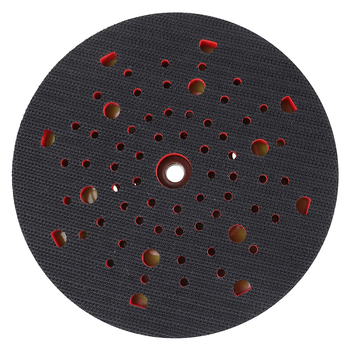 6 Inch(150mm) Sanding Pad Bosch RSM6045 Replacement Pad Dust-Free Medium Hook and Loop Multi-Hole Back-up Grinding Plate Red, Rplace Bosch GET75-6 Dual-Mode Random Orbit Sander Accessories, Pack of 1