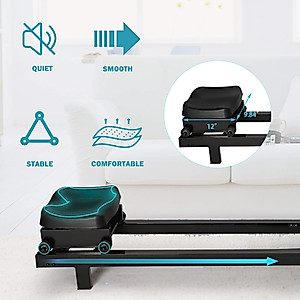 Vilobos Water Rowing Machine Sturdy Steel Frame Rower with Water Resistance Adjustable LCD Monitor for Calories Burned Sports Exercise Equipment in Home Gym