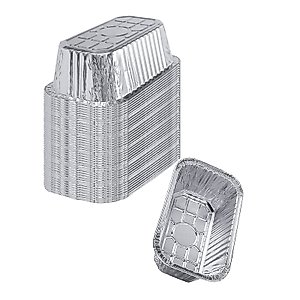 DONSIQIZZ Aluminum Pans (50 Pack) 1 Lb Mini Loaf Pan,Disposable Foil Bread Pan Mini Loaf Baking Pan Tins 6'' X 3.5'' X 2''