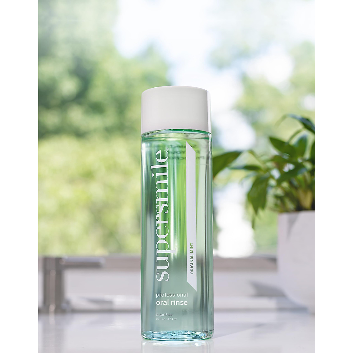 Supersmile Oral Rinse Mouthwash - Clinically Formulated Mint Flavored Sugar Free Dental Mouthwash - Fresh Breath - Anti-Germicidal - Alcohol-Free (16 Fl Oz)