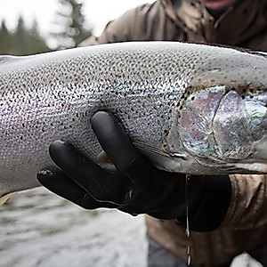 Glacier Glove Men's Perfect Curve Waterproof Fleece-Lined Blind Stitched Neoprene Gloves | Seamless Palm | Pre-Curved Fingers, Black, X-Large