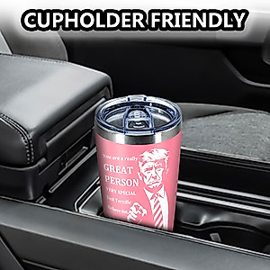 20oz Travel Coffee Mug, Sometimes You Forget You Are Awesome Coffee Tumbler, Thank You Gifts for Men Women, Inspirational Gifts, Stainless Steel Tumbler with Lid and Straw, 20 Oz Tumbler, Pink