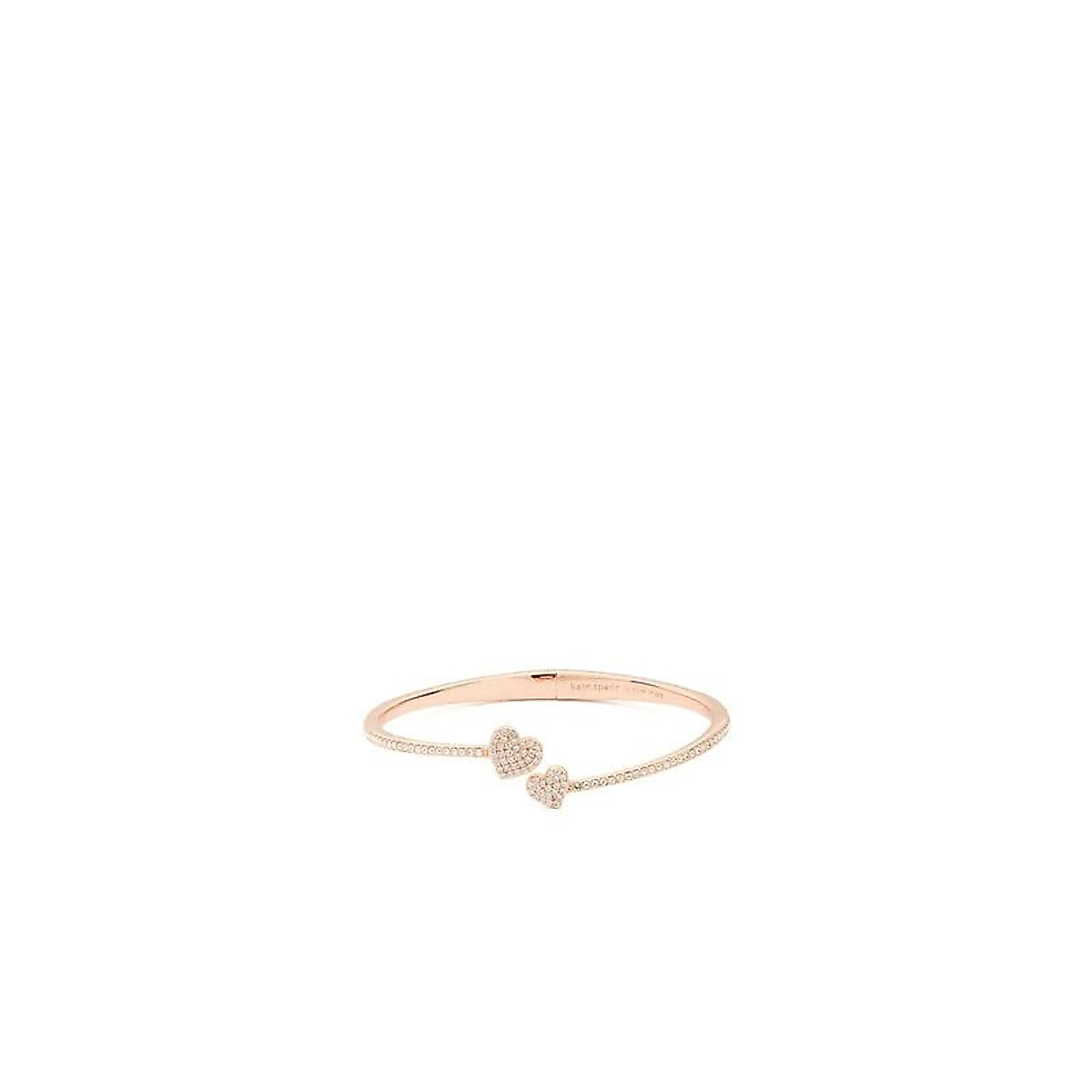 Kate Spade New York Yours Truly Pave Open Hinge Cuff Bracelet, Rose Gold Plated Metal, OS