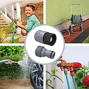 LIULO TOOL 8 Sets Garden Hose Quick Connector, 3/4 Inch Plastic Water Hose Fittings Male and Female Connectors Hose Adapters